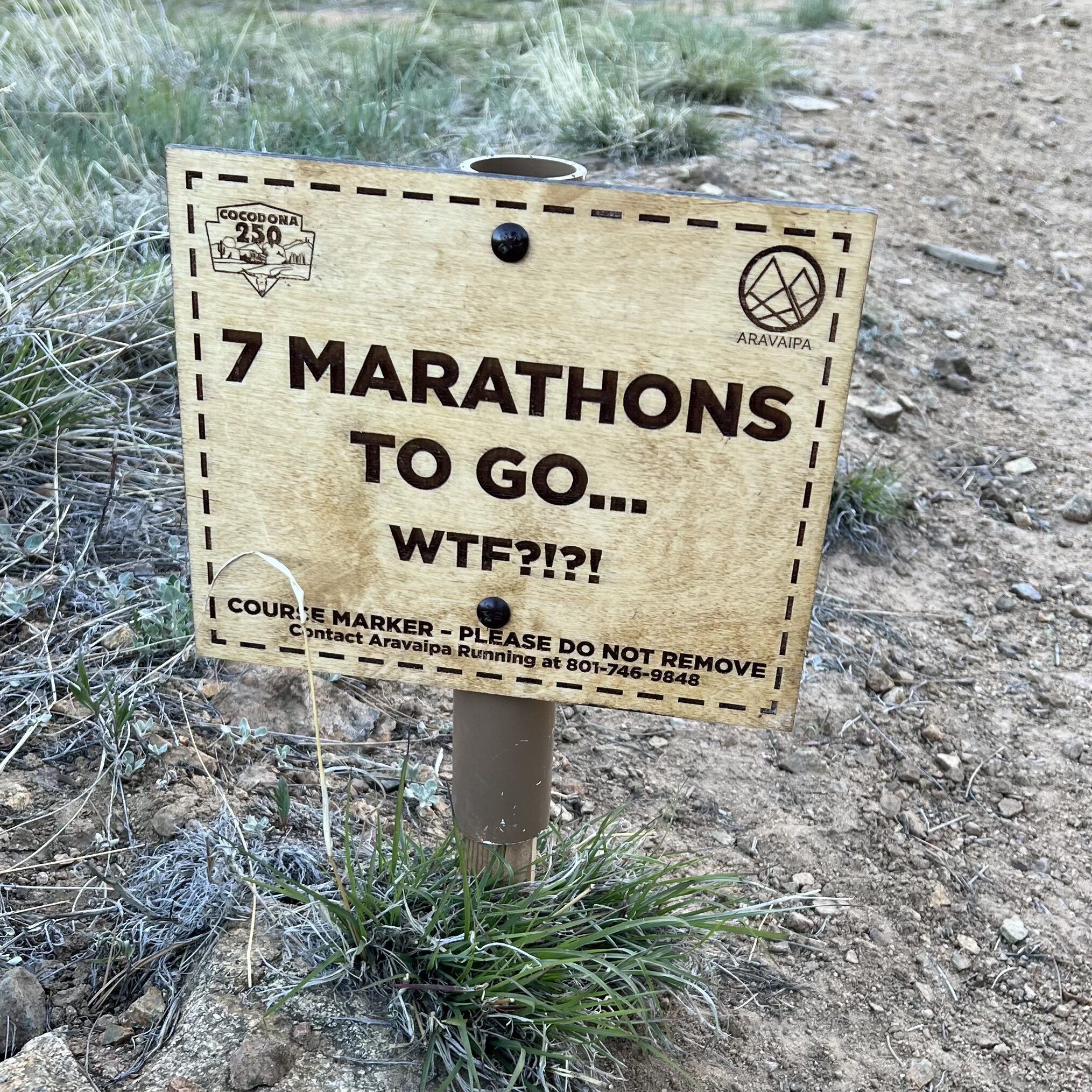 Cocodona – 7 Marathons Sign – Fox-Runner